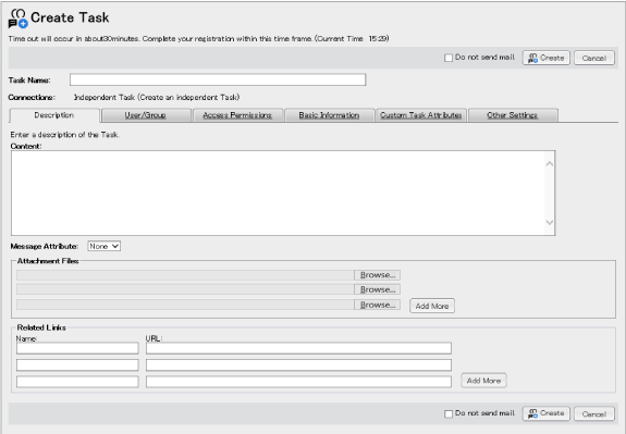 [Create Task] Window